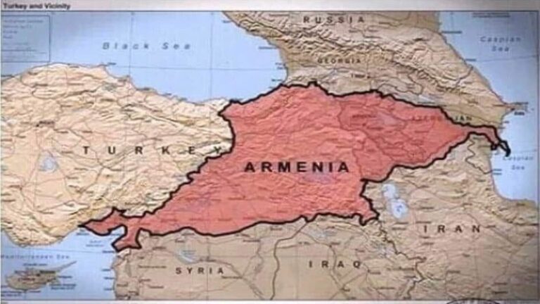 Map of Great Armenia from the museum of the Vatican - Art-A-Tsolum