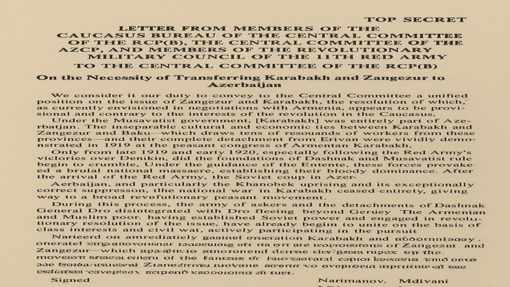 LETTER FROM MEMBERS OF THE CAUCASUS BUREAU OF THE CENTRAL COMMITTEE OF ...